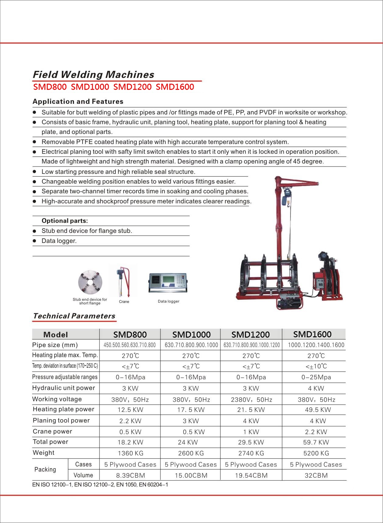 Field Welding Machines - SMD800 SMD1000 SMD1200 SMD1600 - 美錡國際股份有限公司